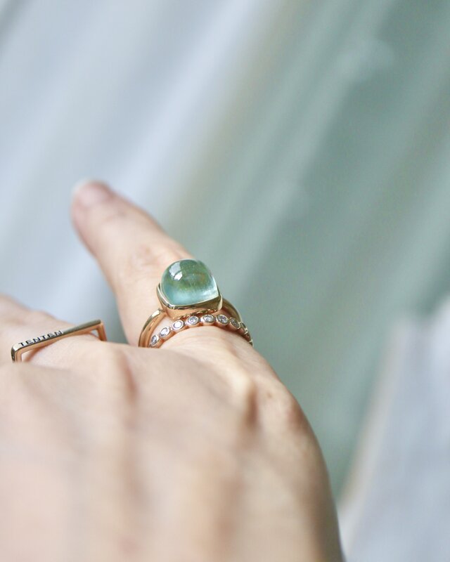 K10[人魚のaquamarine]ring | iichi 日々の暮らしを心地よくするハンドメイドやアンティークのマーケットプレイス