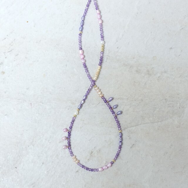 [NY] アメジストのネックレス | iichi 日々の暮らしを心地よくするハンドメイドやアンティークのマーケットプレイス
