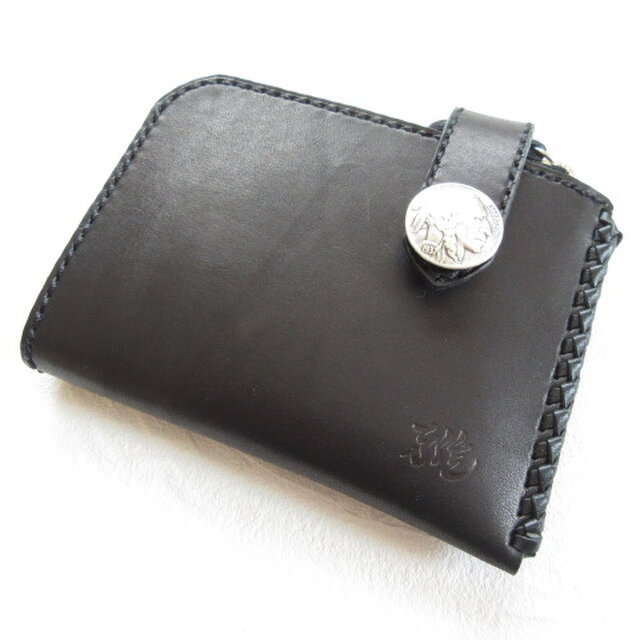 《new bikers》L字ファスナー・ショートウォレット・サドルレザー・0503 | iichi 日々の暮らしを心地よくするハンドメイドやアンティークのマーケットプレイス