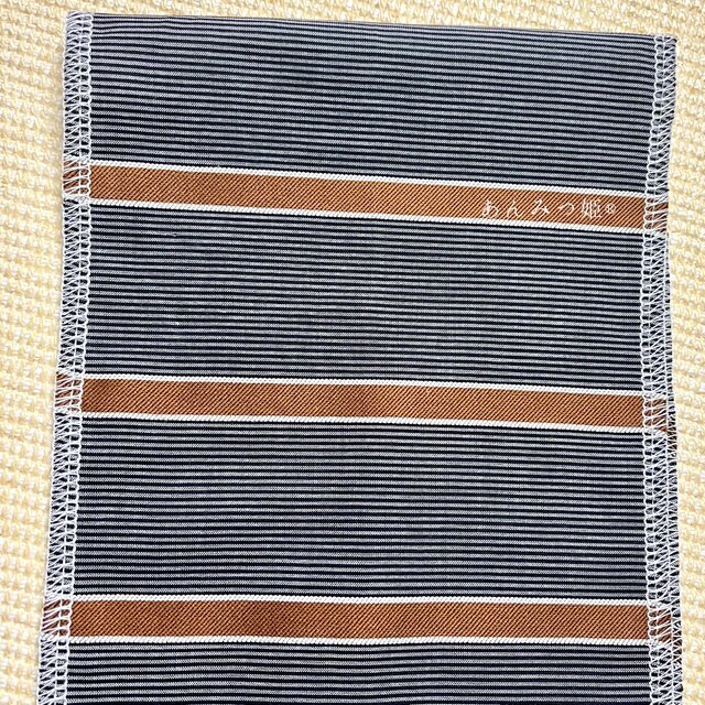 綿の半衿 播州織の茶色ボーダー | iichi 日々の暮らしを心地よくするハンドメイドやアンティークのマーケットプレイス