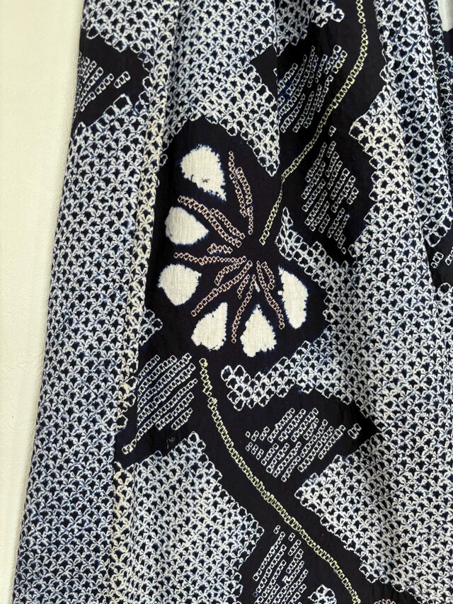 ＊アンティーク浴衣＊有松鳴海絞りのパッチスカート（夏裏地付き） | iichi 日々の暮らしを心地よくするハンドメイドやアンティークのマーケットプレイス