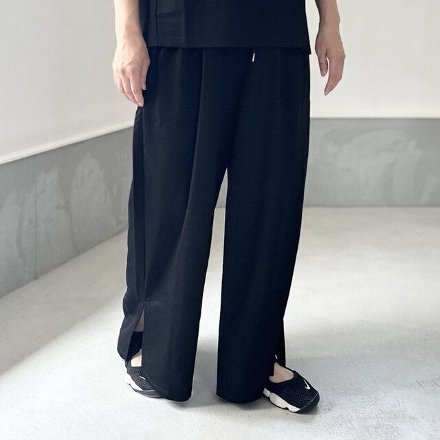 残暑に秋色♪【接触冷感】サイドスリット イージーワイドパンツ 4色展開【イエロー】『2025リデザイン』 | iichi 日々の暮らしを心地よくするハンドメイドやアンティークのマーケットプレイス