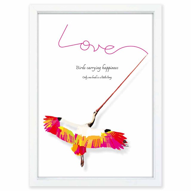 ラブペンシル 鳥 送料無料 イラスト A4〜A0 ポスター アートポスター アート/sei検索新着順 312 | iichi 日々の暮らしを心地よくするハンドメイドやアンティークのマーケットプレイス