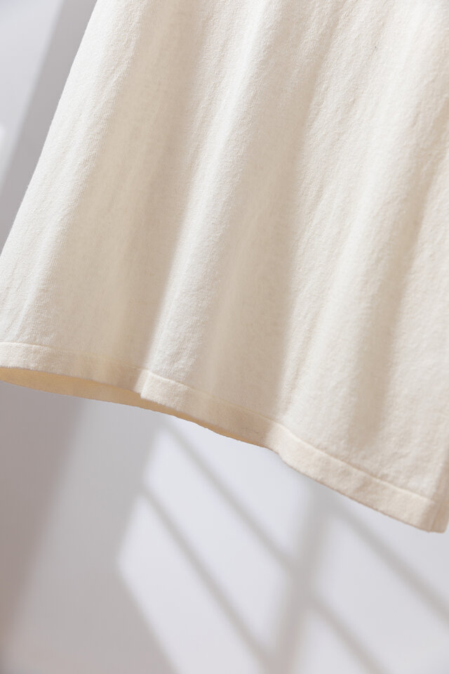 ★サンプルセール 1点のみ★コットン リネンTシャツ 半袖ニット トップス ベージュ（07） | iichi 日々の暮らしを心地よくするハンドメイドやアンティークのマーケットプレイス