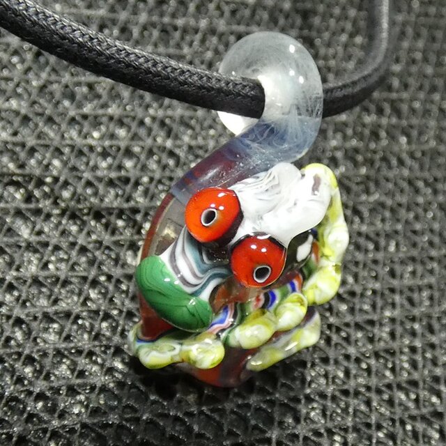龍、 水神ドラゴンNO.365（ガラス、とんぼ玉、伝統工芸、一点物、ネックレス） | iichi 日々の暮らしを心地よくするハンドメイドやアンティークのマーケットプレイス