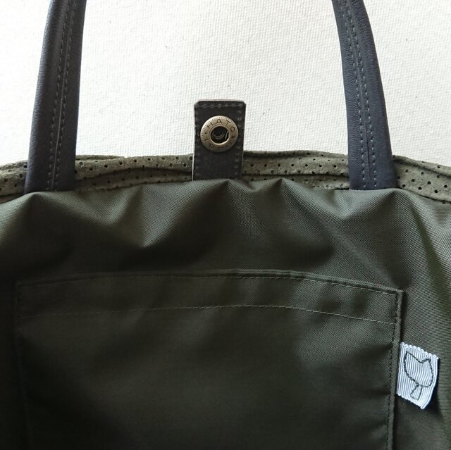 annco leather tote [green/suede] | iichi 日々の暮らしを心地よくするハンドメイドやアンティークのマーケットプレイス