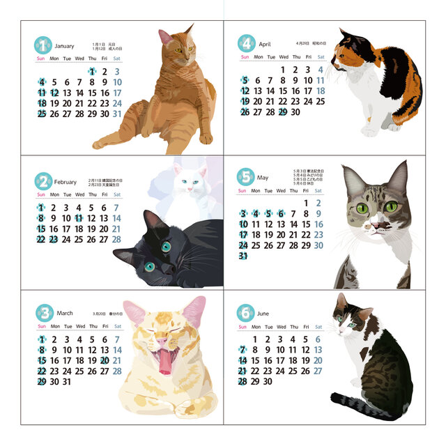 2026年猫とも卓上カレンダー | iichi 日々の暮らしを心地よくするハンドメイドやアンティークのマーケットプレイス