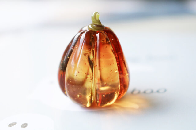ガラスのハロウィン ミニチュアジャックオランタン（透明） | iichi 日々の暮らしを心地よくするハンドメイドやアンティークのマーケットプレイス