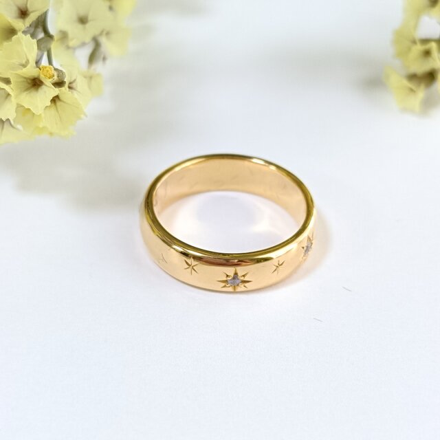 [BR／k24GP]Sekki -星輝- 〜星屑降る夜〜 スター シルバー レース クリア アンティーク ピンキーリング | iichi 日々の暮らしを心地よくするハンドメイドやアンティークの ...