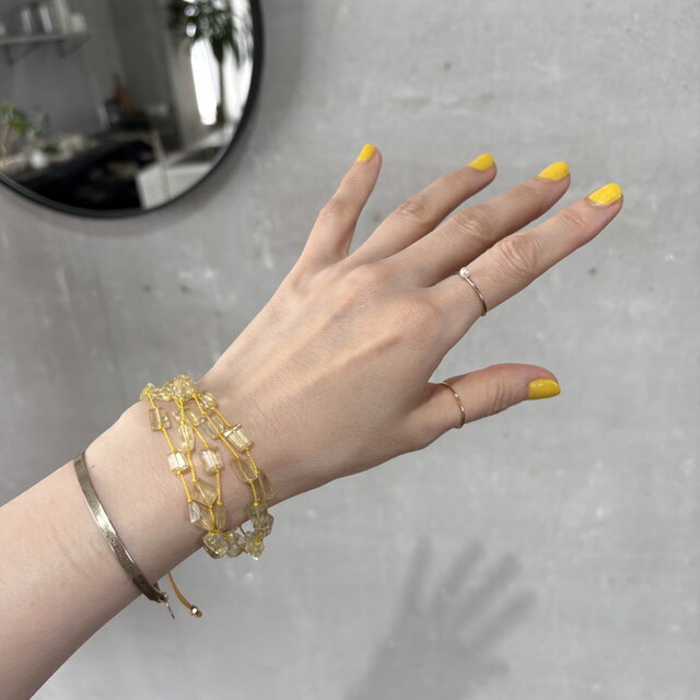 long necklace silk レモンクォーツ | iichi 日々の暮らしを心地よくするハンドメイドやアンティークのマーケットプレイス