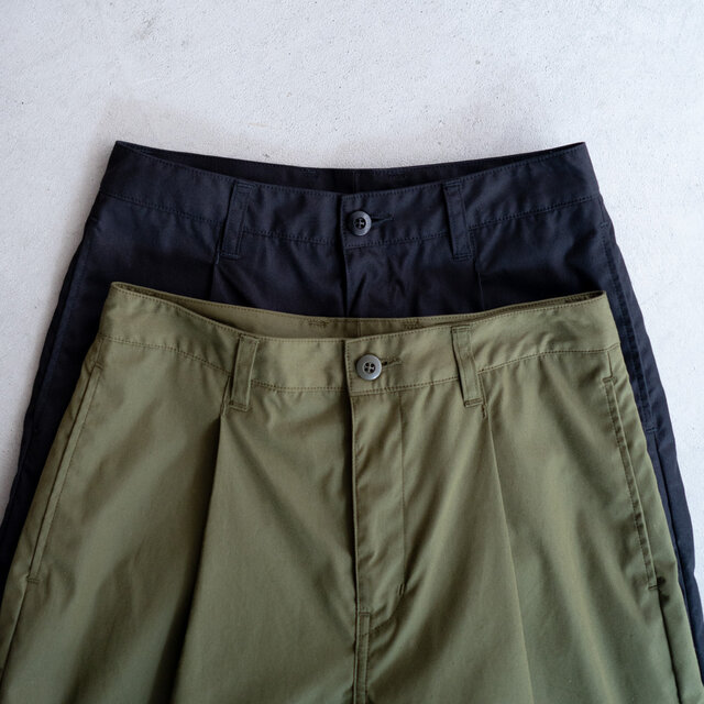 タックワイドパンツ/col.cypress | iichi 日々の暮らしを心地よくするハンドメイドやアンティークのマーケットプレイス