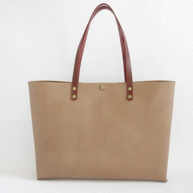 《牛革》A4対応・スムース・マーブルベージュ・ハンドソーイングトート・0404 | iichi 日々の暮らしを心地よくするハンドメイドやアンティークのマーケットプレイス