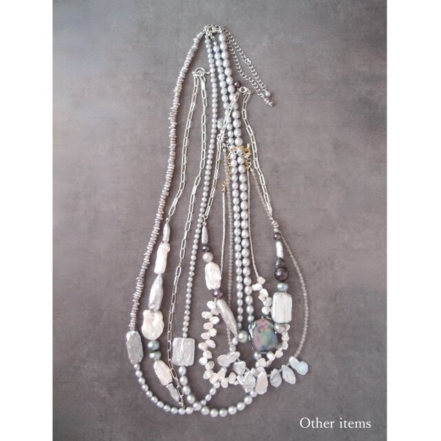 【GP】Keshi ×Petal Pearl Necklace／ケシ×ペタルパール ネックレス（White） | iichi 日々の暮らしを心地よくするハンドメイドやアンティークのマーケットプレイス