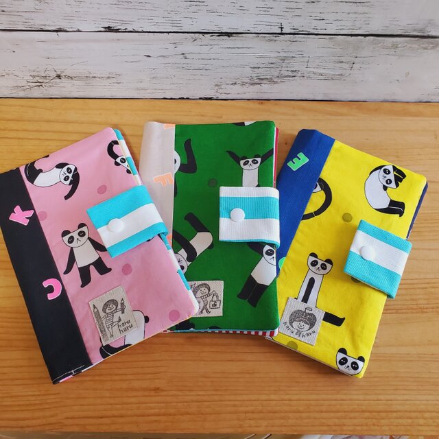 大容量！見開きマルチケース パンダ×ネオンアルファベット | iichi 日々の暮らしを心地よくするハンドメイドやアンティークのマーケットプレイス