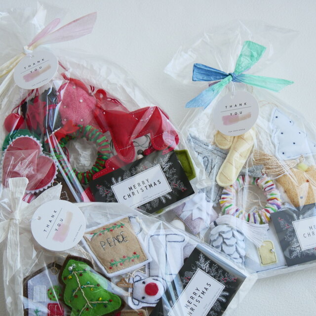 【Christmas】クリスマスオーナメント ガーランド Whiteカラー10点セット | iichi 日々の暮らしを心地よくするハンドメイドやアンティークのマーケットプレイス