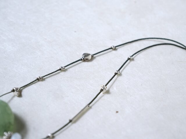 -Chalcedony- code necklace | iichi 日々の暮らしを心地よくするハンドメイドやアンティークのマーケットプレイス