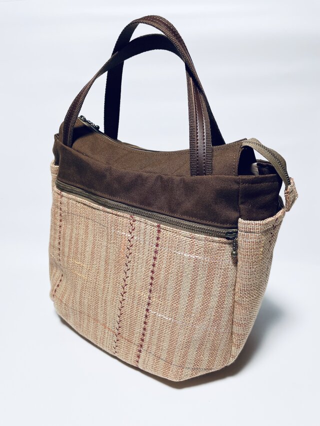 受注制作：手織りバッグ【メリー】たっぷり入るB5サイズ（秋色） | iichi 日々の暮らしを心地よくするハンドメイドやアンティークのマーケットプレイス