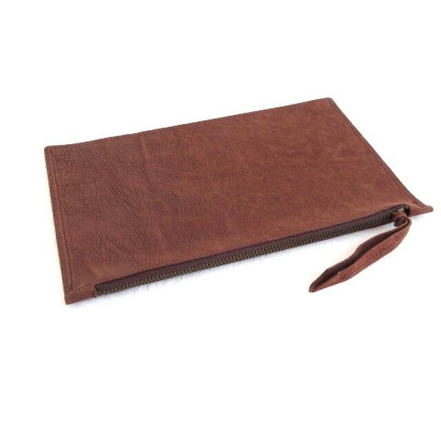 ゴートスキン・A6対応・フラットマルチケース・ダークブラウン・0248 | iichi 日々の暮らしを心地よくするハンドメイドやアンティークのマーケットプレイス