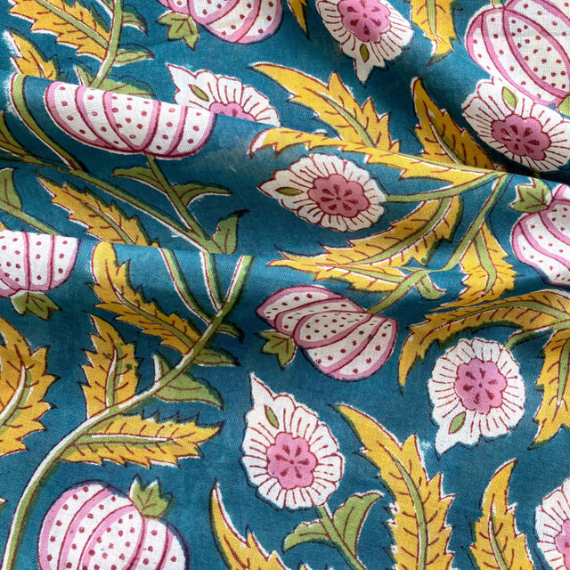 インド ブロックプリント生地 ミニカットクロス 10枚セット寒色系vol.15 ファブリック はぎれIF0334 | iichi 日々の暮らしを心地よくするハンドメイドやアンティークの ...