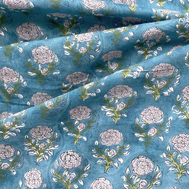 インド ブロックプリント生地 ミニカットクロス 10枚セット寒色系vol.15 ファブリック はぎれIF0334 | iichi 日々の暮らしを心地よくするハンドメイドやアンティークの ...