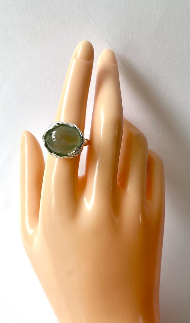 プレナイトのボタニカルリング | iichi 日々の暮らしを心地よくするハンドメイドやアンティークのマーケットプレイス