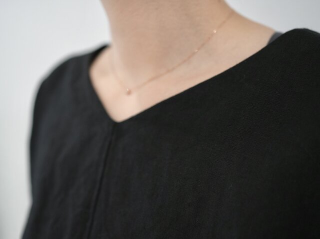 ベルギーリネンのゆったりトップス長袖 ブラック No.370 | iichi 日々の暮らしを心地よくするハンドメイドやアンティークのマーケットプレイス