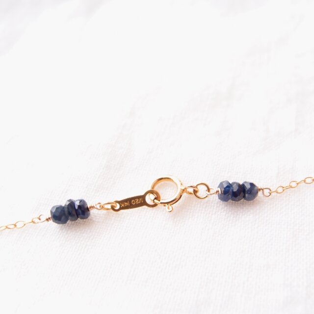 【K14gf】Sodalite Chain Necklace／ソーダライト チェーンネックレス（small） | iichi 日々の暮らしを心地よくするハンドメイドやアンティークのマーケットプレイス