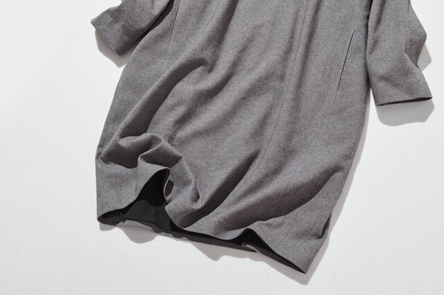 大人気のヴィンテージ風 秋冬厚てワンピース ゆったり 裏地付き グレー 221002-7 | iichi 日々の暮らしを心地よくするハンドメイドやアンティークのマーケットプレイス