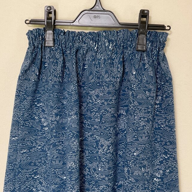 浴衣リメイク K ギャザースカート 着物 コットン 浴衣スカート | iichi 日々の暮らしを心地よくするハンドメイドやアンティークのマーケットプレイス