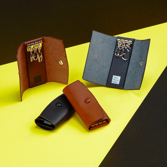 キーケース〈3連〉（ブラック）【R-005-MBL】 | iichi 日々の暮らしを心地よくするハンドメイドやアンティークのマーケットプレイス