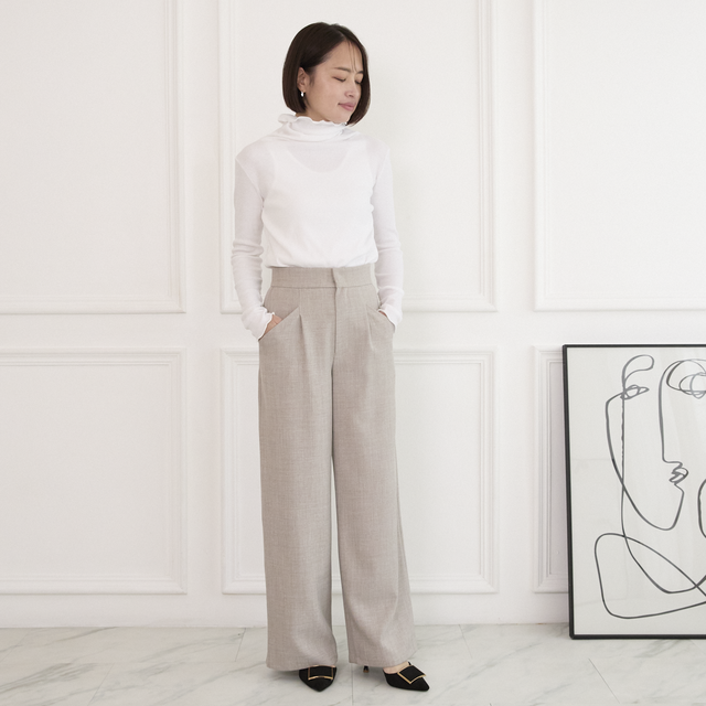 【洗濯可】サラサラ素材でシワになりにくい 美脚パンツ 3サイズ ベージュ 0660BE | iichi 日々の暮らしを心地よくするハンドメイドやアンティークのマーケットプレイス