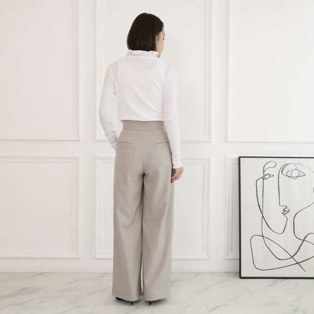 【洗濯可】サラサラ素材でシワになりにくい 美脚パンツ 3サイズ ベージュ 0660BE | iichi 日々の暮らしを心地よくするハンドメイドやアンティークのマーケットプレイス
