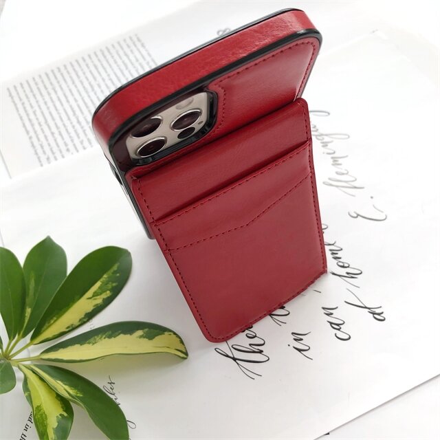 iPhone17Pro-Galaxy S25 カード収納可能 スタンド機能 iPhoneケース スマホケース | iichi 日々の暮らしを心地よくするハンドメイドやアンティークのマーケットプレイス