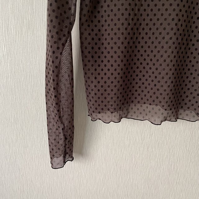 パワーネット水玉プルオーバー 茶黒M～L | iichi 日々の暮らしを心地よくするハンドメイドやアンティークのマーケットプレイス