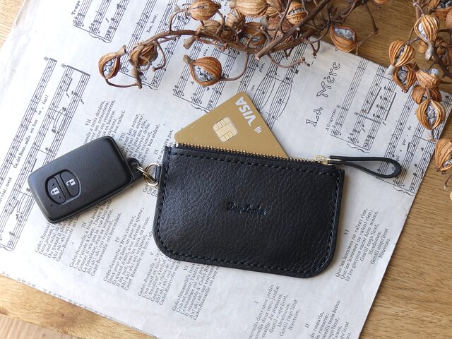 イタリア革の小物入れ／チョコ | iichi 日々の暮らしを心地よくするハンドメイドやアンティークのマーケットプレイス