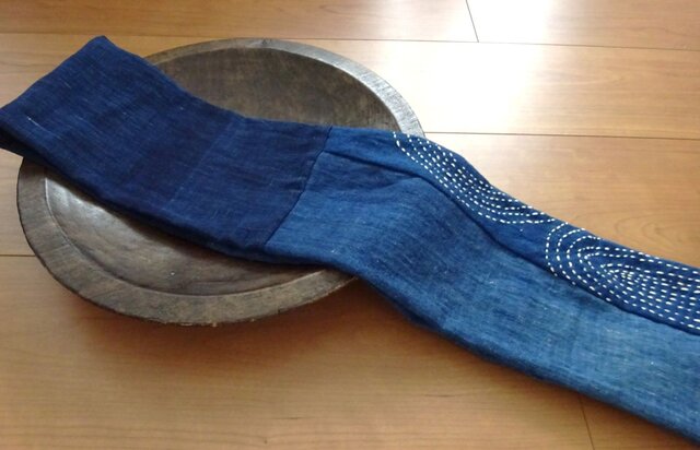 秋の藍染木綿スヌード | iichi 日々の暮らしを心地よくするハンドメイドやアンティークのマーケットプレイス