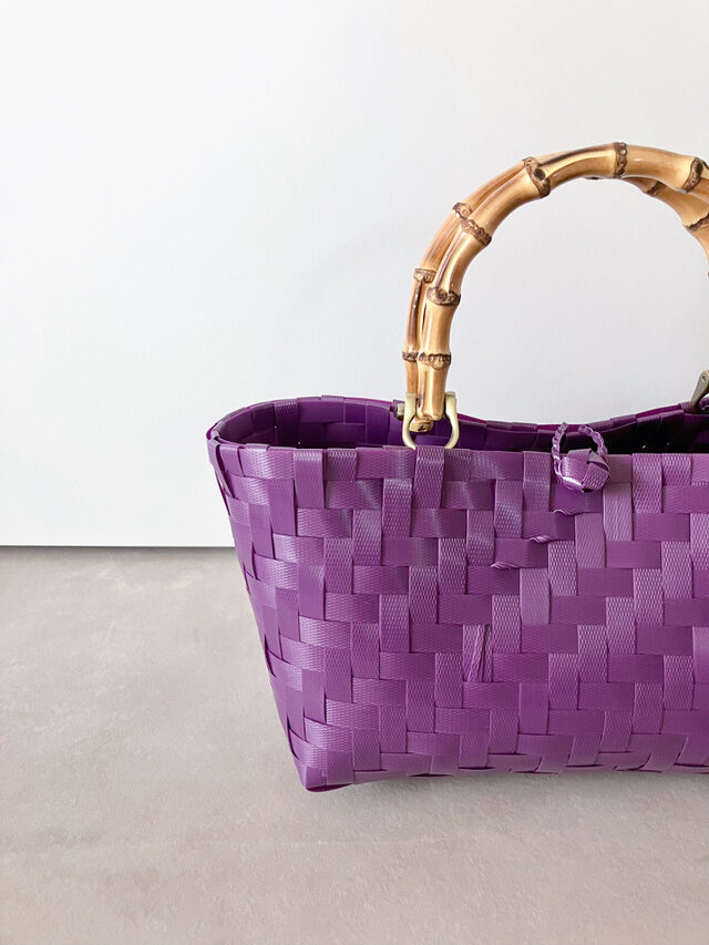 【新色】大人パープルの横長トート(横長Sサイズ) | iichi 日々の暮らしを心地よくするハンドメイドやアンティークのマーケットプレイス