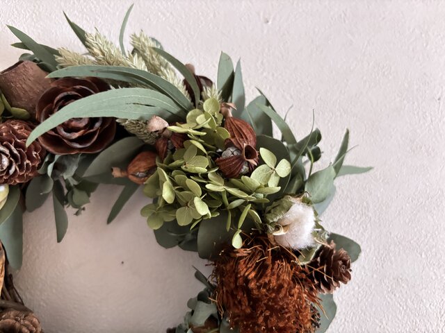 オータムリース3 | iichi 日々の暮らしを心地よくするハンドメイドやアンティークのマーケットプレイス