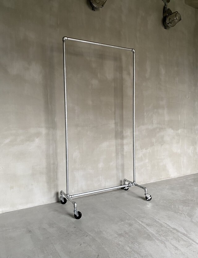 数量限定 SG-AC ハンガーラック パイプ スチール ガス管 組立式 組み立て式 インダストリアル キャスター | iichi 日々の暮らしを心地よくするハンドメイドやアンティークの ...