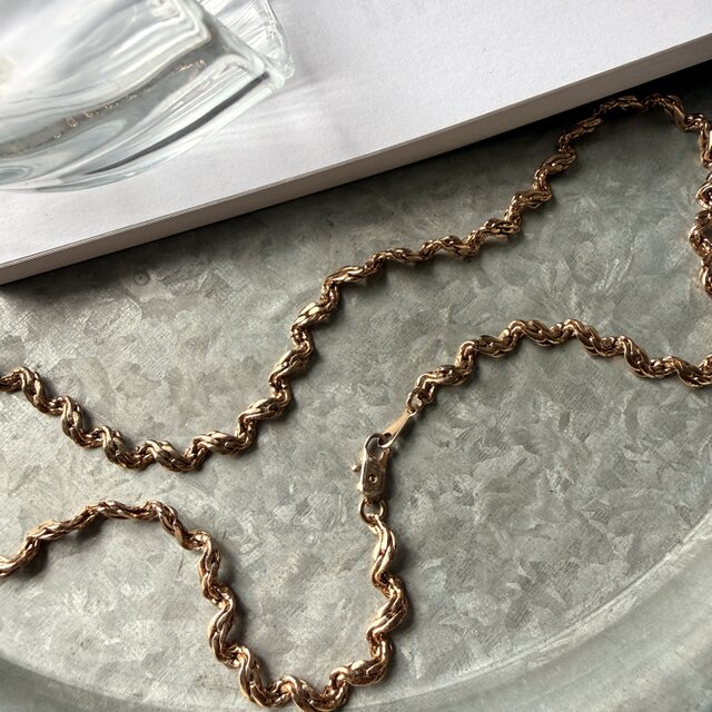 N297-ヴィンテージネックレス U.S.A. 1980s Screw & Screw Chain | iichi 日々の暮らしを心地よくするハンドメイドやアンティークのマーケットプレイス