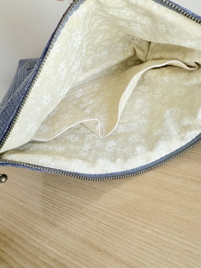 ヌビの大きなポーチ（3mmピッチ・ネイビー） | iichi 日々の暮らしを心地よくするハンドメイドやアンティークのマーケットプレイス