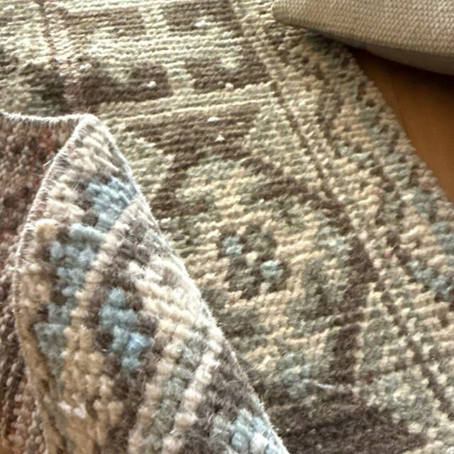 42.5×131 カーキ パッチワーク ランナーラグ トルコヴィンテージラグ | iichi 日々の暮らしを心地よくするハンドメイドやアンティークのマーケットプレイス