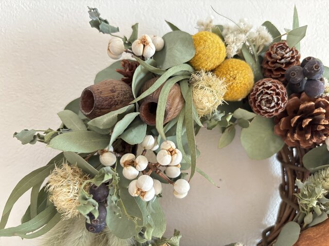 オータムリース4 | iichi 日々の暮らしを心地よくするハンドメイドやアンティークのマーケットプレイス