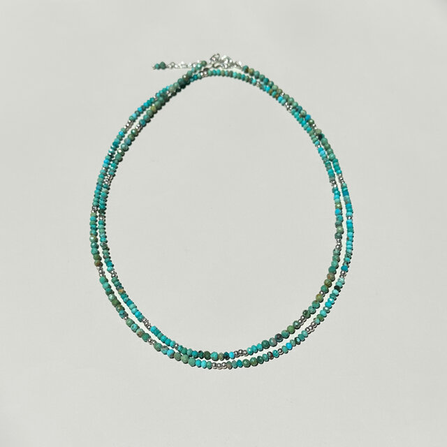 ターコイズ ロングネックレス SV925+カレンシルバー 長さ変更可能 / 3way 2連＆ブレスレット | iichi 日々の暮らしを心地よくするハンドメイドやアンティークのマーケットプレイス