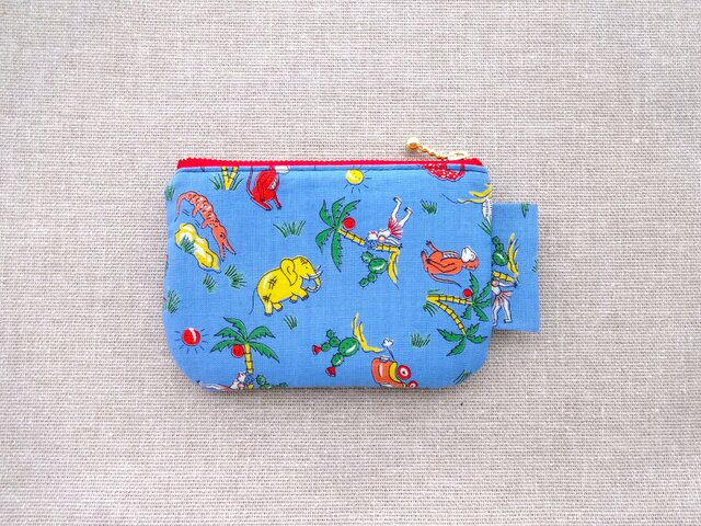 ＊ミニポーチ＊スープカップ（冒険譚）＊ファスナー12cm＊東欧ヴィンテージ生地使用＊のコピー | iichi 日々の暮らしを心地よくするハンドメイドやアンティークのマーケットプレイス