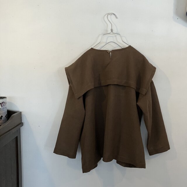 ふんわりウールブラウンのトップス（0-to-139) | iichi 日々の暮らしを心地よくするハンドメイドやアンティークのマーケットプレイス