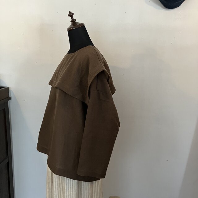 ふんわりウールブラウンのトップス（0-to-139) | iichi 日々の暮らしを心地よくするハンドメイドやアンティークのマーケットプレイス