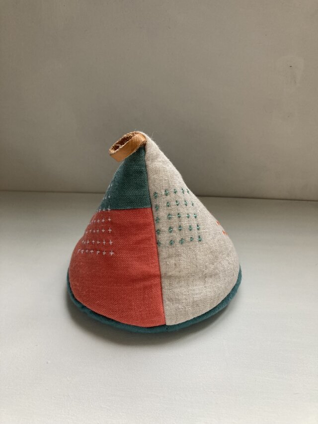 テトラ鍋つかみ orange&green | iichi 日々の暮らしを心地よくするハンドメイドやアンティークのマーケットプレイス