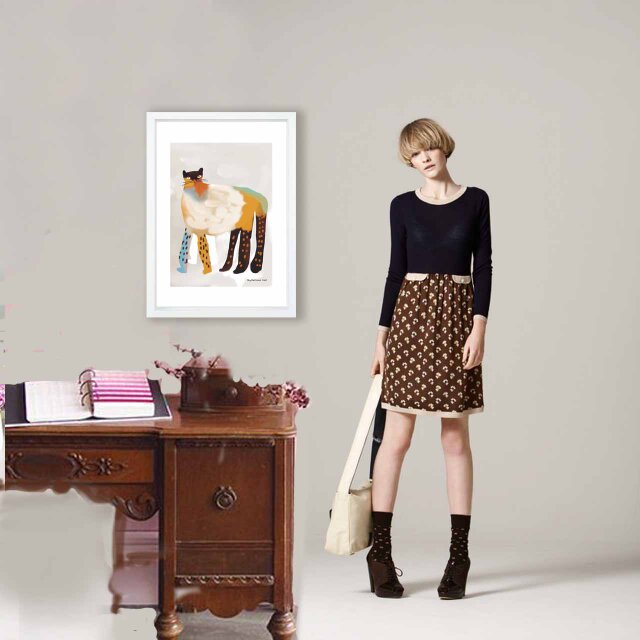 CAT ネコ 送料無料 イラスト A4〜A0 ポスター アートポスター アート/sei検索新着順 3088 | iichi 日々の暮らしを心地よくするハンドメイドやアンティークのマーケットプレイス