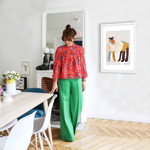 CAT ネコ 送料無料 イラスト A4〜A0 ポスター アートポスター アート/sei検索新着順 3088 | iichi 日々の暮らしを心地よくするハンドメイドやアンティークのマーケットプレイス